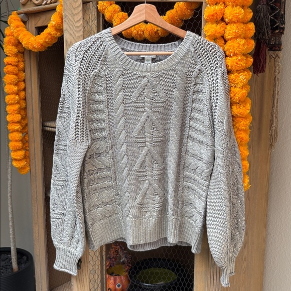 Sundance | Sweaters | Sundance Metallic Cable Knit Sweater | Poshmark